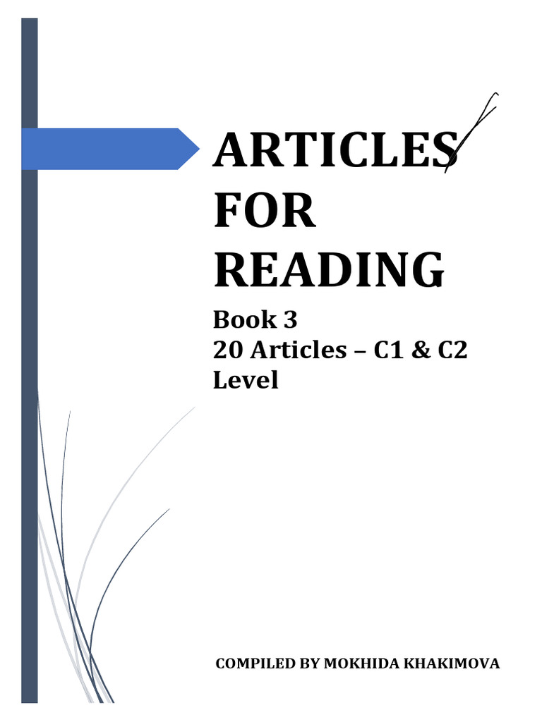Reading Articles - Book 3 (@MultiLevelTop) | PDF | Homework | Fur