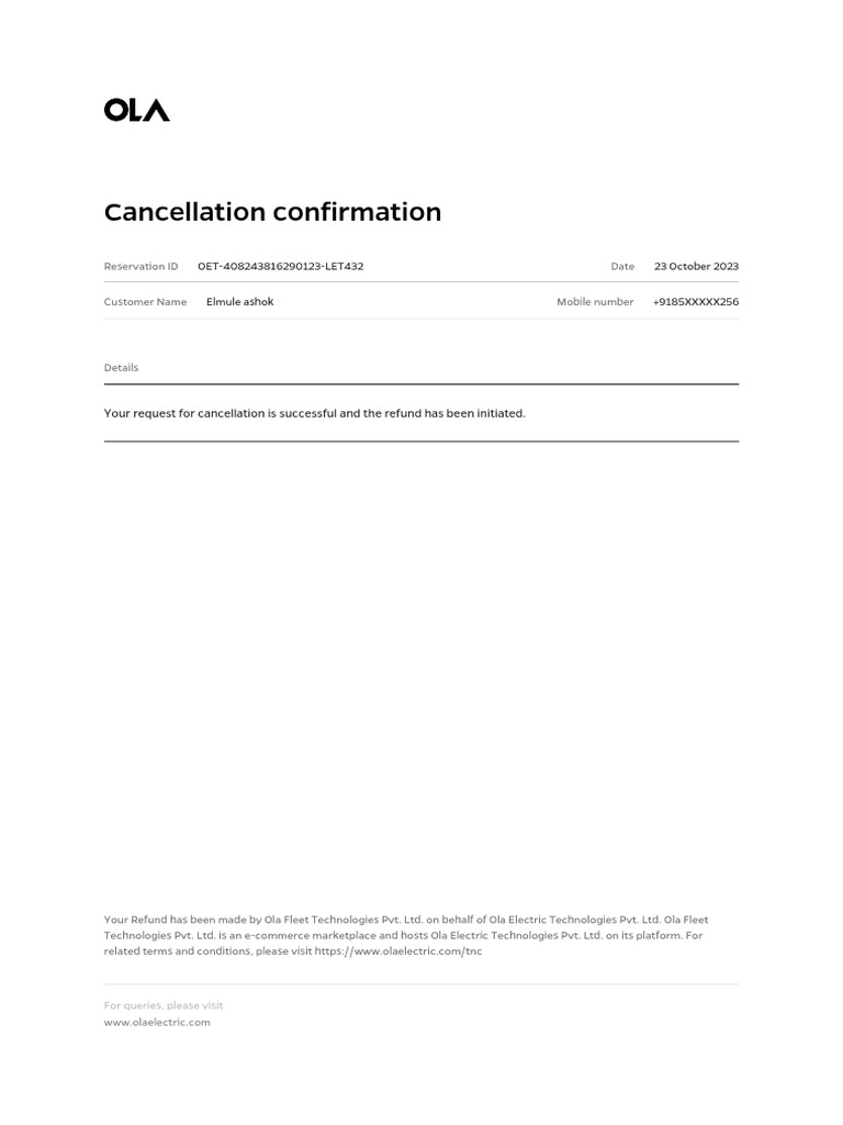 Receipt Order Cancel Oet 408243816290123 Let432 | PDF