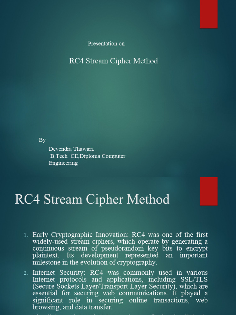 Rc4stream Cipher | PDF | Encryption | Transport Layer Security