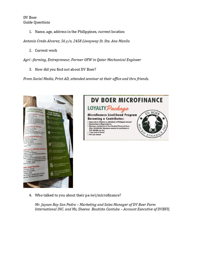 DV Boer Guide Questions v1 | PDF | Receipt | Payments