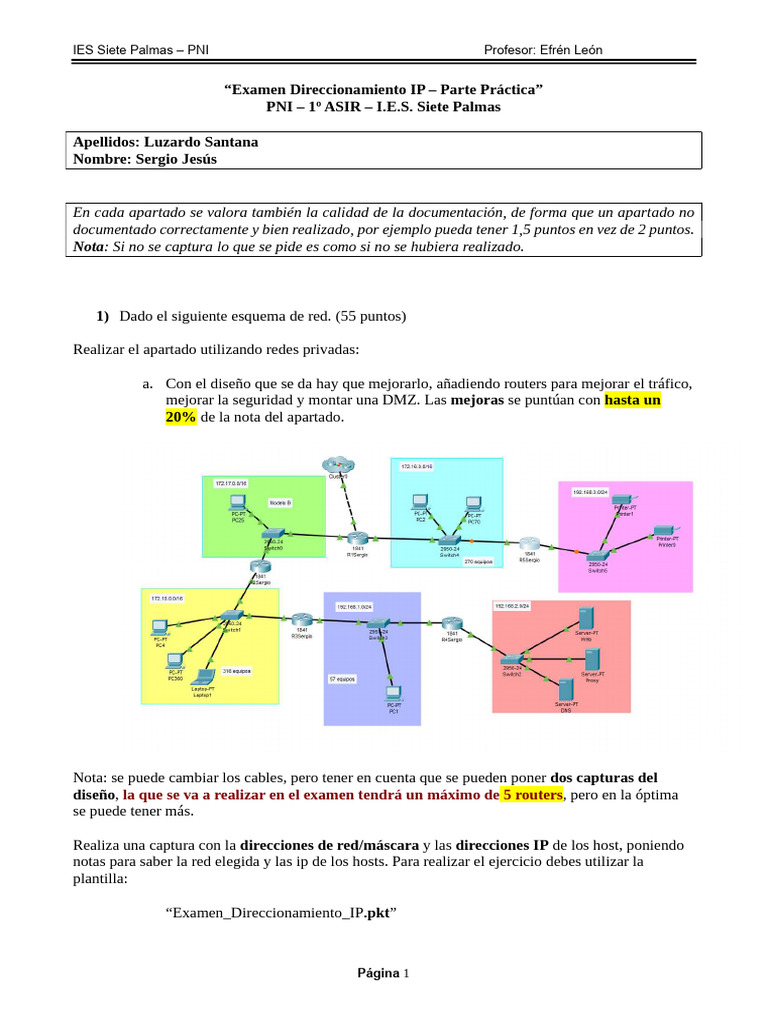 2.-Ejercicios Gestión CPU y RAM | PDF | Dirección IP | Enrutador (Computación)