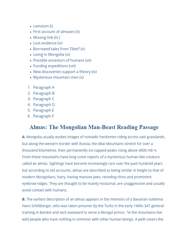 Matching Heading Exercise | PDF
