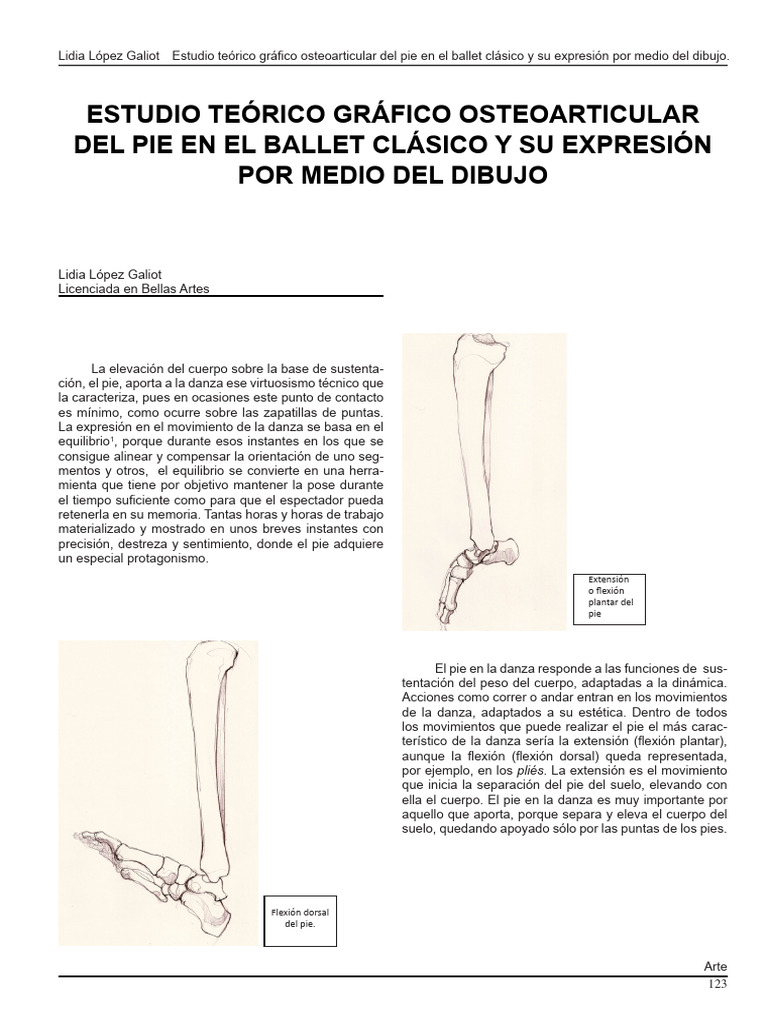Anatomía del Pie en Ballet Clásico | PDF