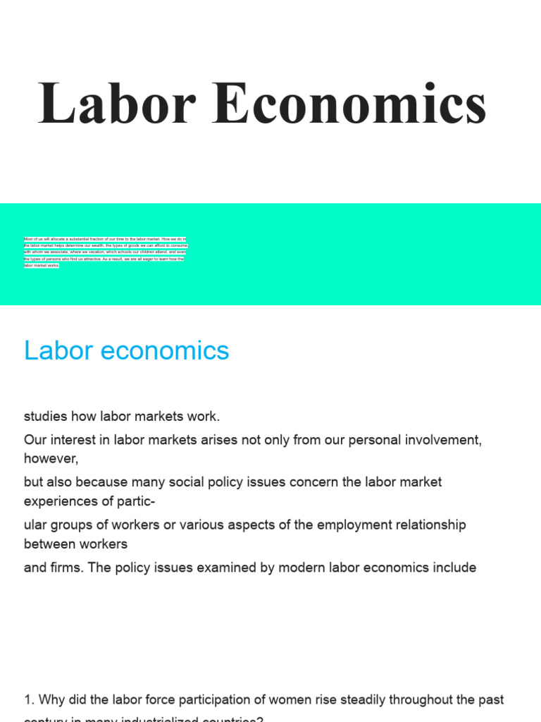 Labor Economics | PDF