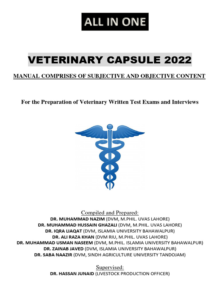 Veterinary Capsule 2022 | PDF | Dominance (Genetics) | Allele