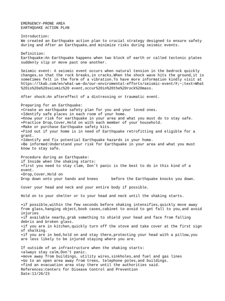 EMERGENCY-PRONE-WPS Office | PDF | Earthquakes | Seismology