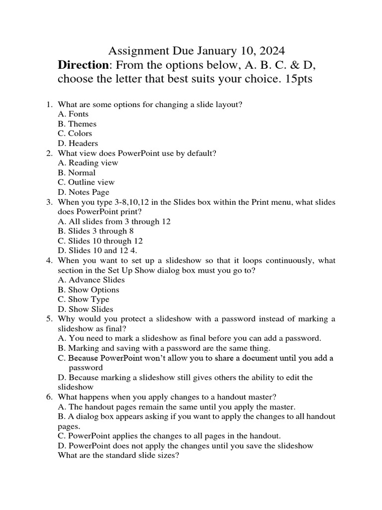 12 Grade Assignment 1 | PDF