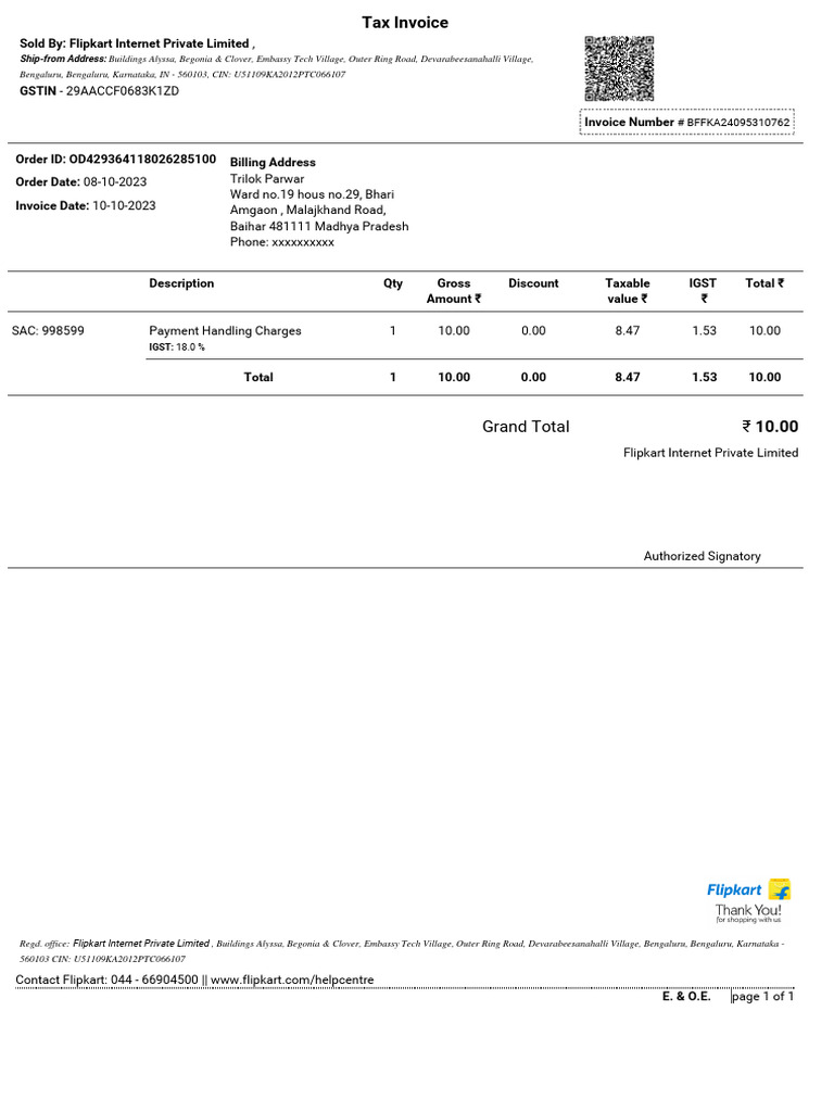 Invoice for iBELL M220-76 Welding Machine | PDF | Payments | Economies