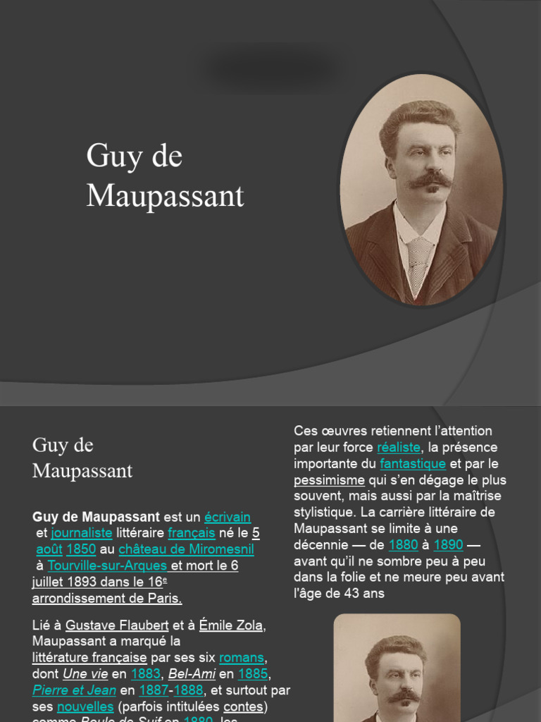 Biographie de Guy de Maupassant | PDF | Guy de Maupassant