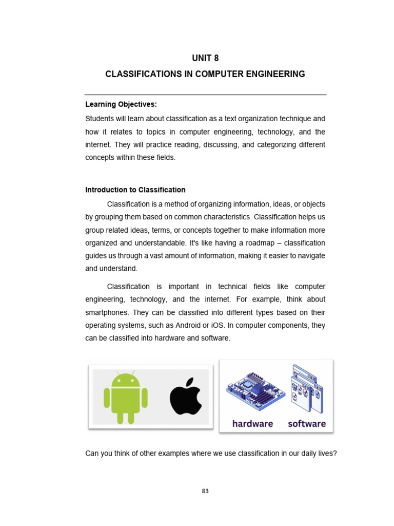 Unit 8 Classifications Pdf Computer File Operating System 
