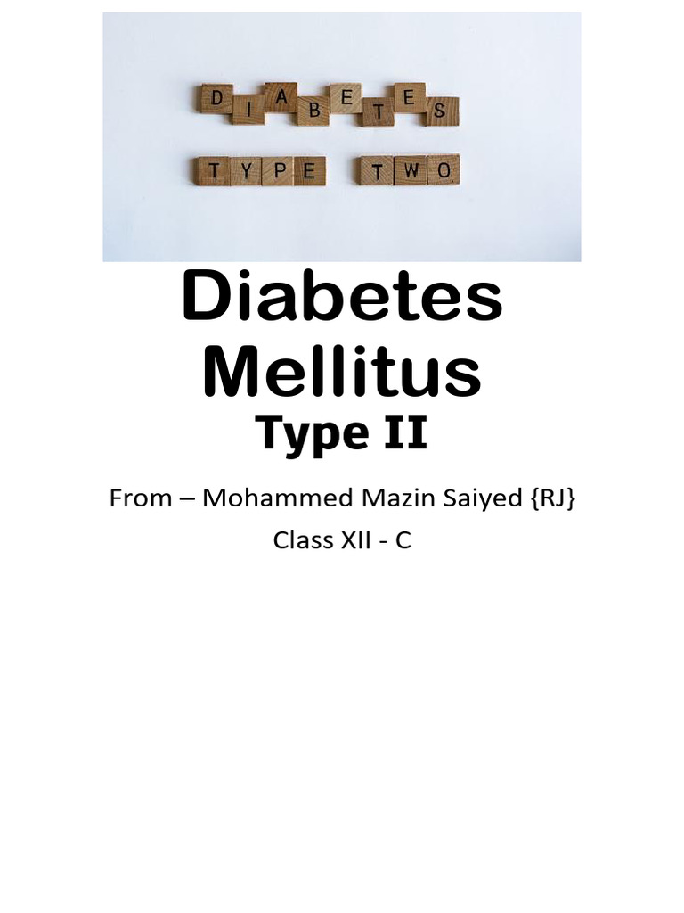 TYPE 2 Diabetes Mellitus Project | PDF | Diabetes | Insulin