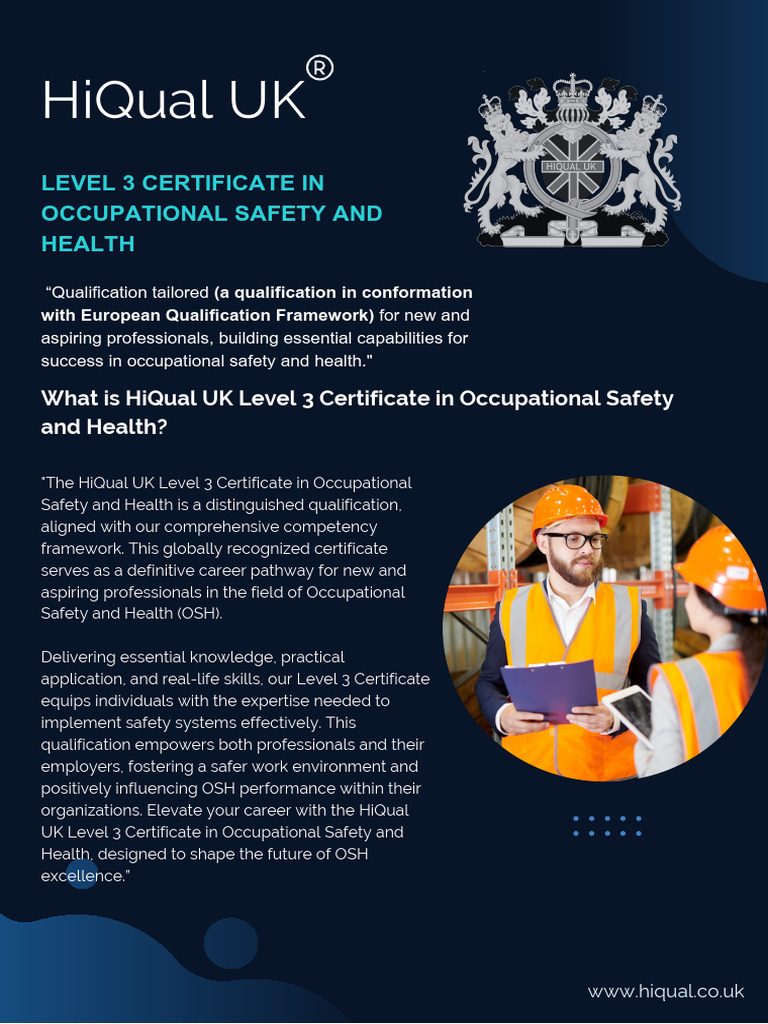 HiQual UK-level-III-Factsheet | PDF | Occupational Safety And Health ...