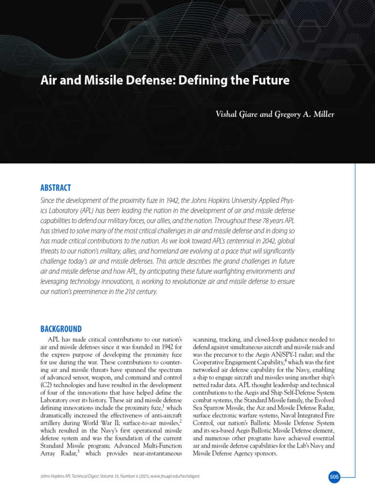 Future Innovations in Air Defense | PDF | Missile Defense | Electronic ...