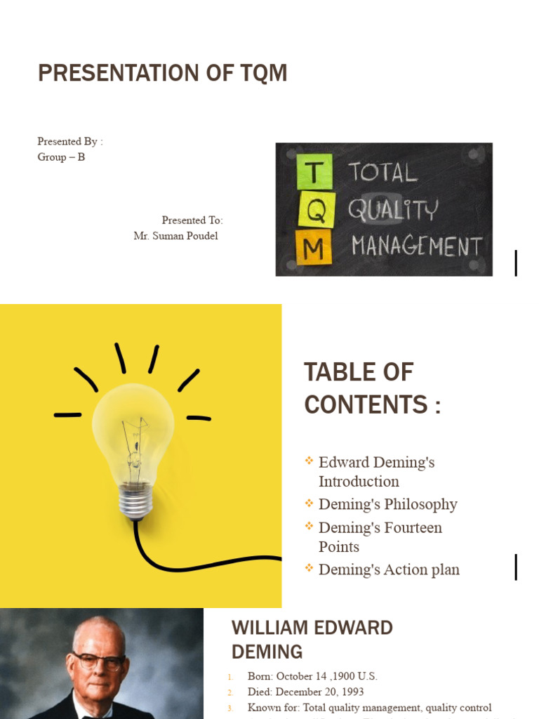 Presentation of TQM | PDF