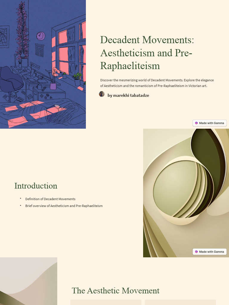 Decadent Movements Aestheticism and Pre Raphaeliteism | Download Free ...