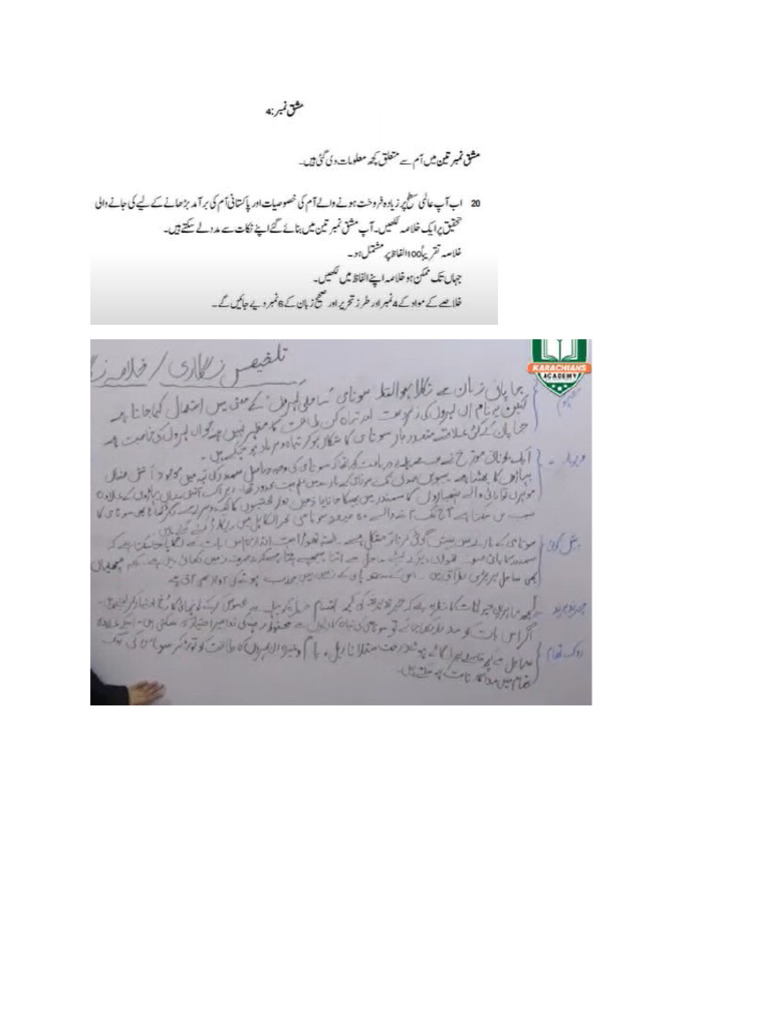 Summary Example For Urdu 3248 | PDF