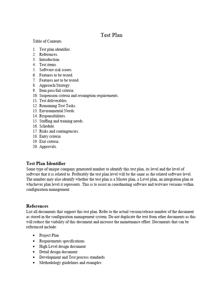 Test Plan Template | PDF | Software Testing | Systems Theory