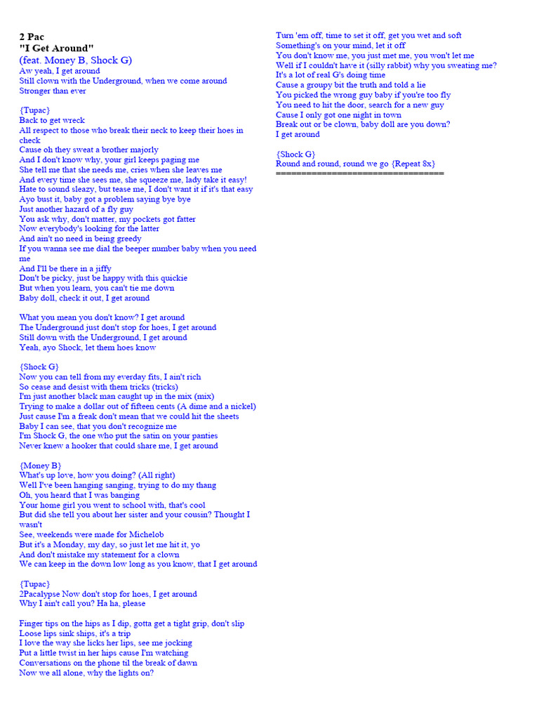 2pac Lyrics | PDF