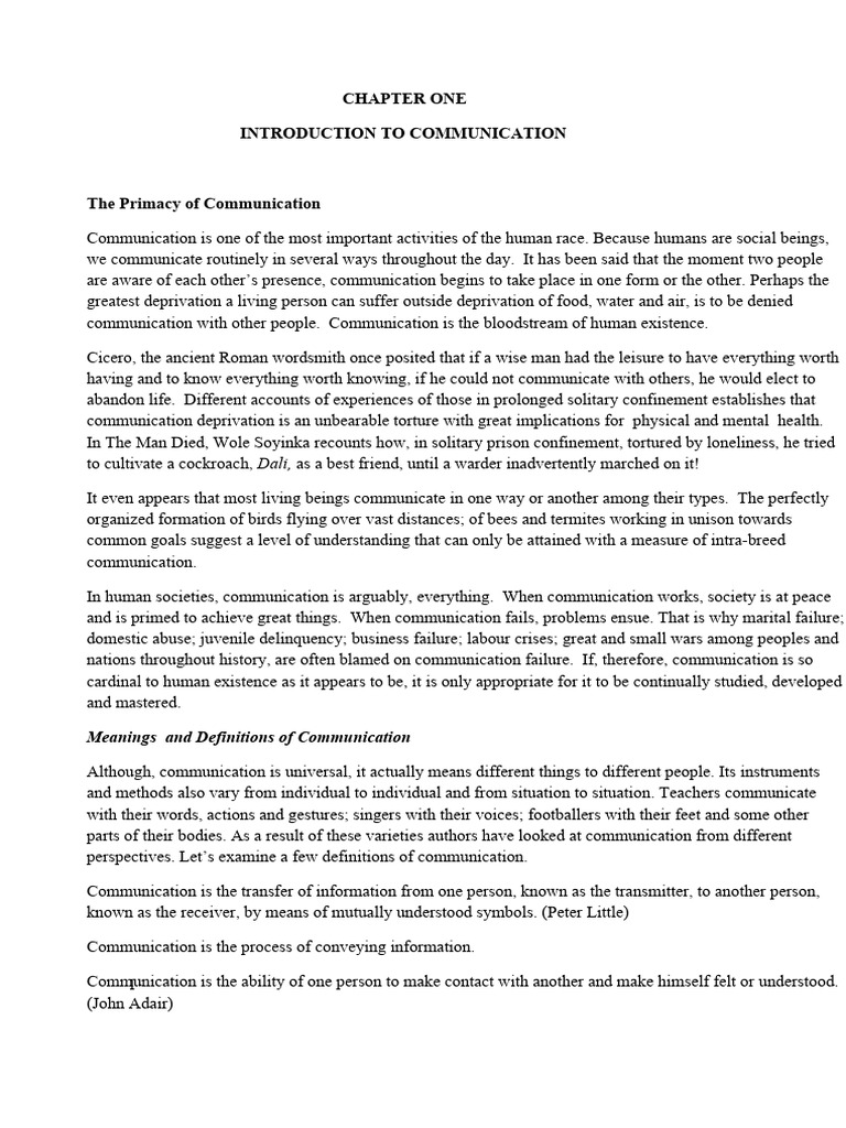 Communications Chapters | PDF