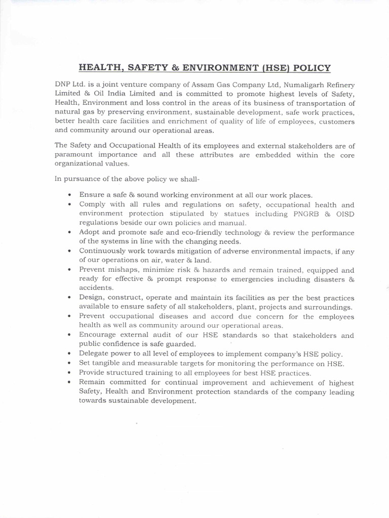 Hse Policy | PDF