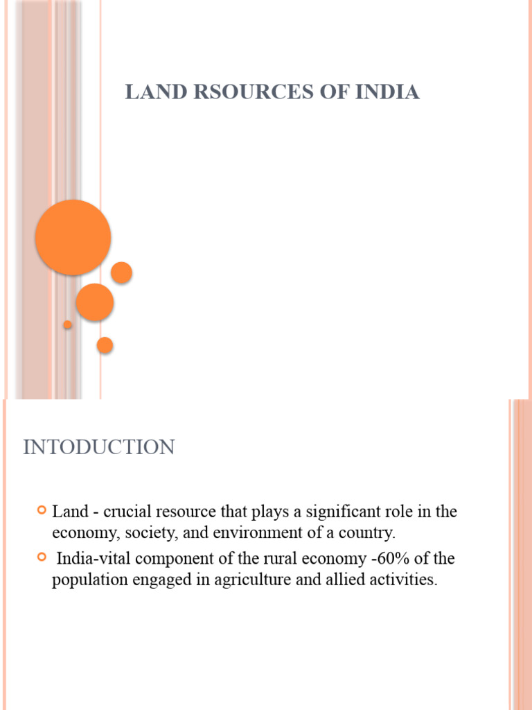 Overview of India's Land Resources | PDF | Home & Garden | Science ...