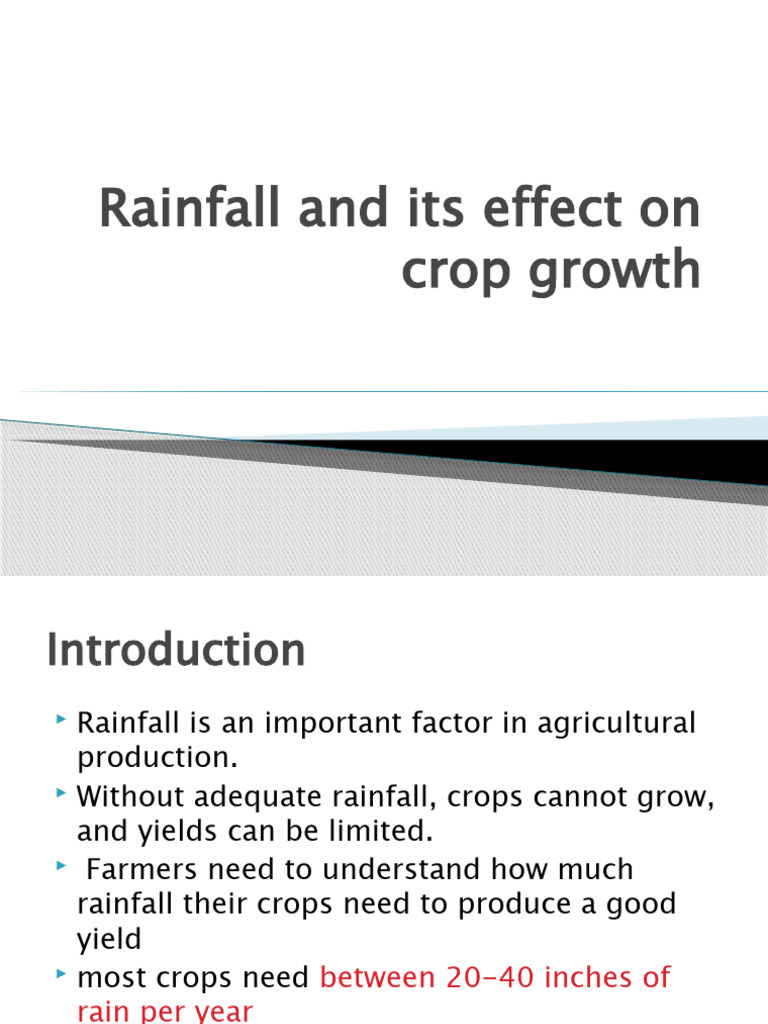 Rainfall Forecasting and Crop Growth | PDF