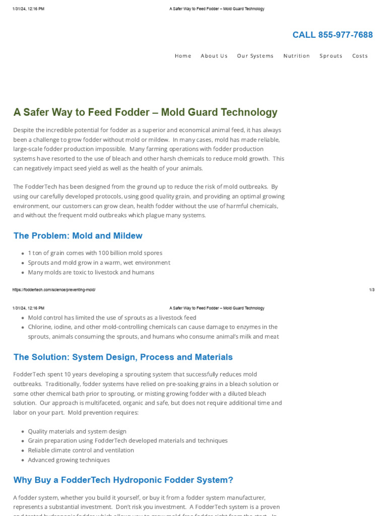 A Safer Way To Feed Fodder - Mold Guard Technology | PDF | Fodder | Mold