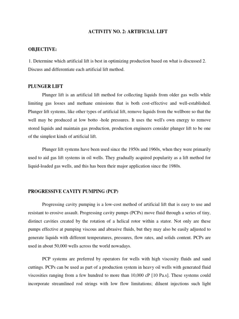 PLUNGERLIFT&PCP | PDF