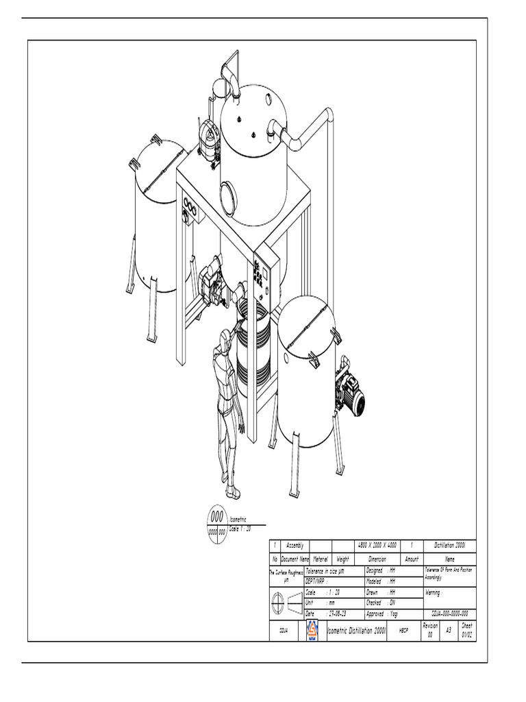 Distillation 2000l Drawing | PDF