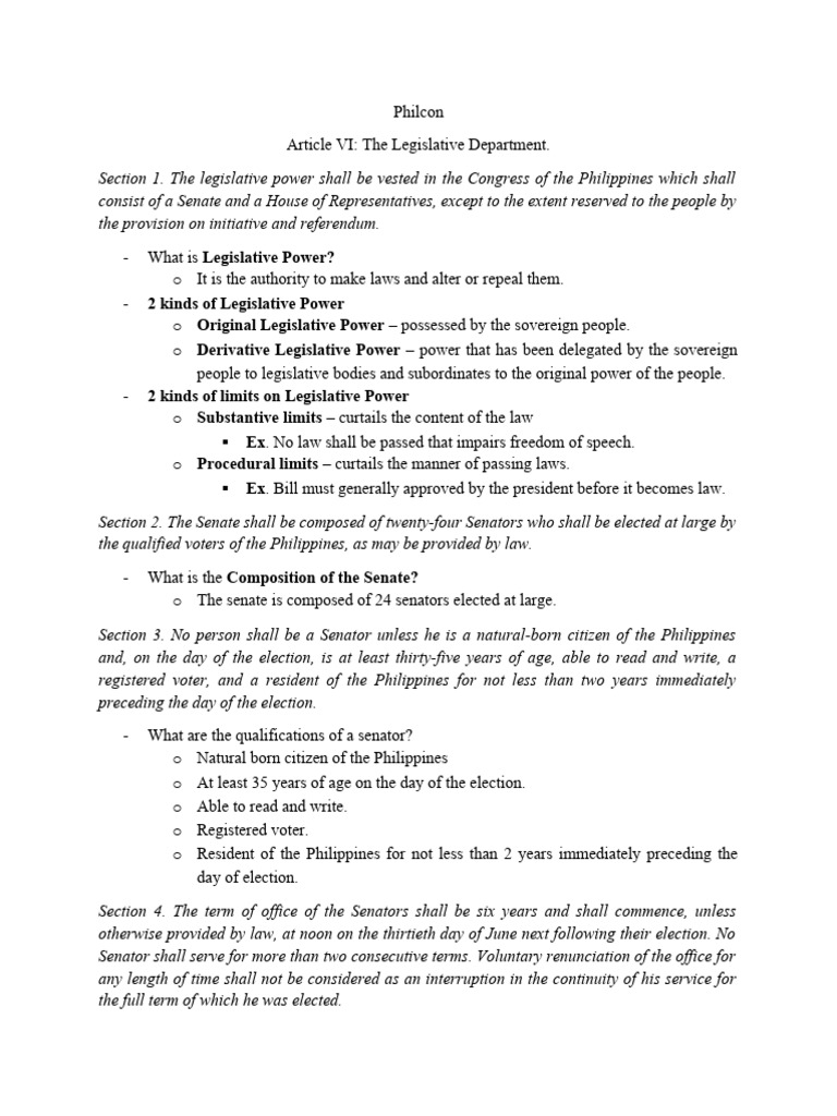 Article VI and VII | PDF