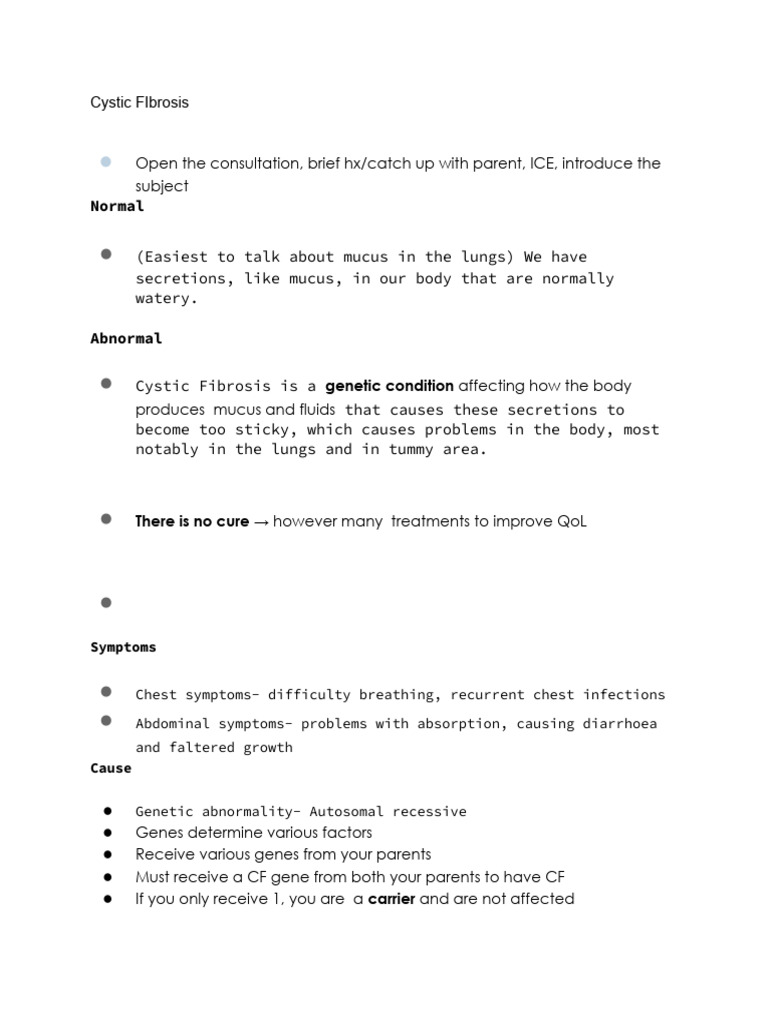 Cystic Fibrosis | PDF | Science & Mathematics | Lifestyle