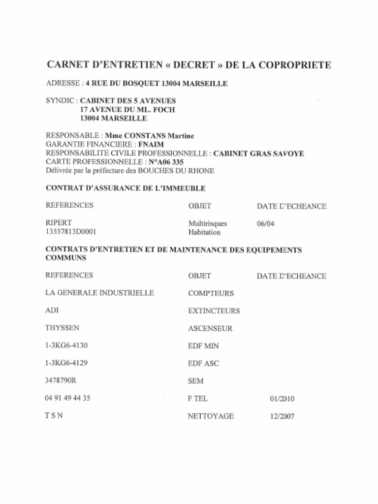 CARNET ENTRETIENt | PDF