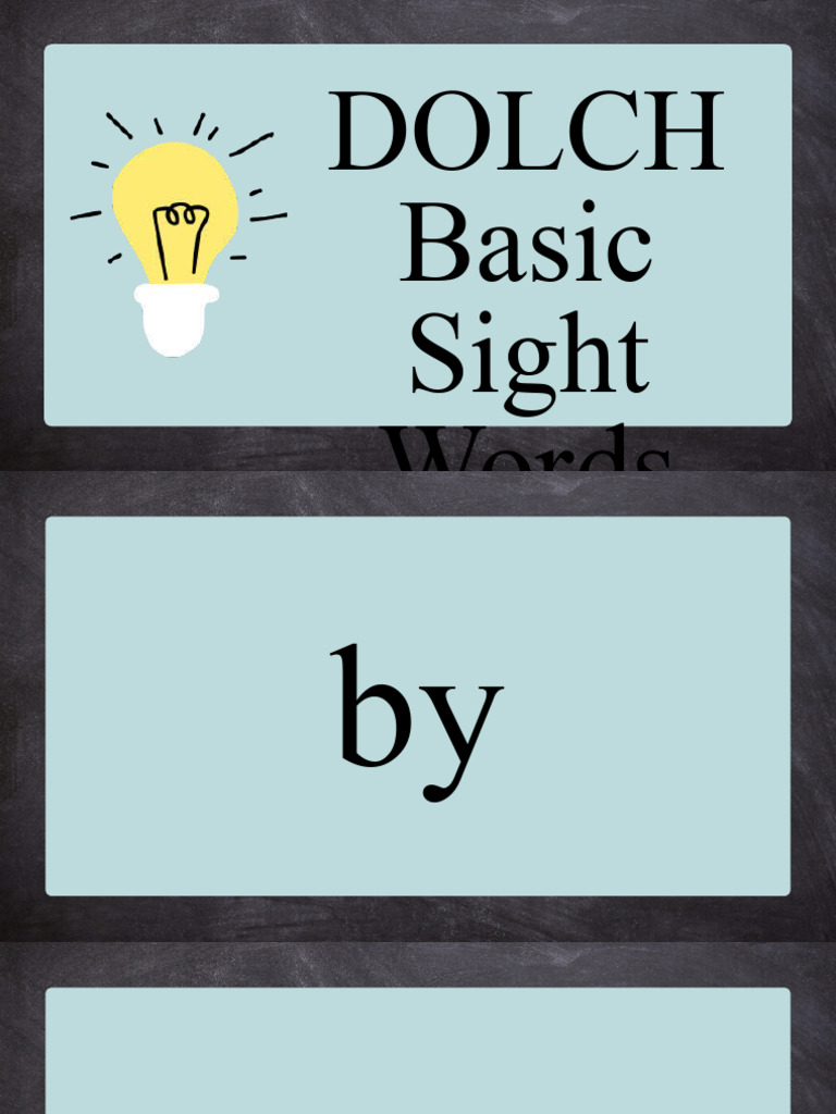 Dolch Basic Sight Words | PDF