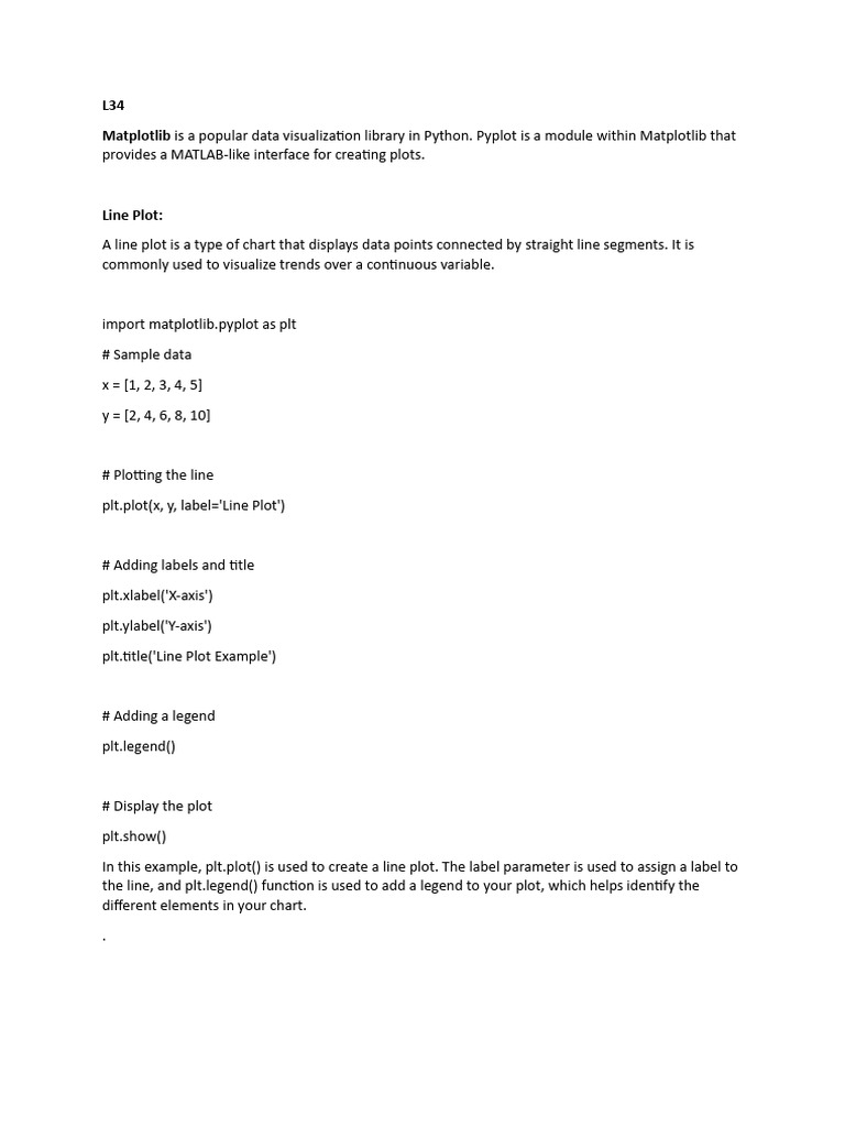 L34, 35 Matplotlib | PDF | Pie Chart | Histogram