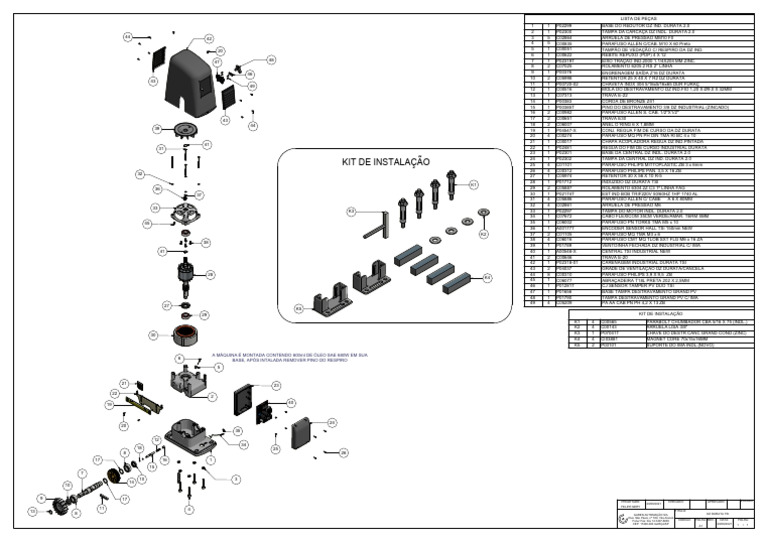 Motor Portão Eletr - Vista Explodida DZ Durata Tsi 2 | PDF