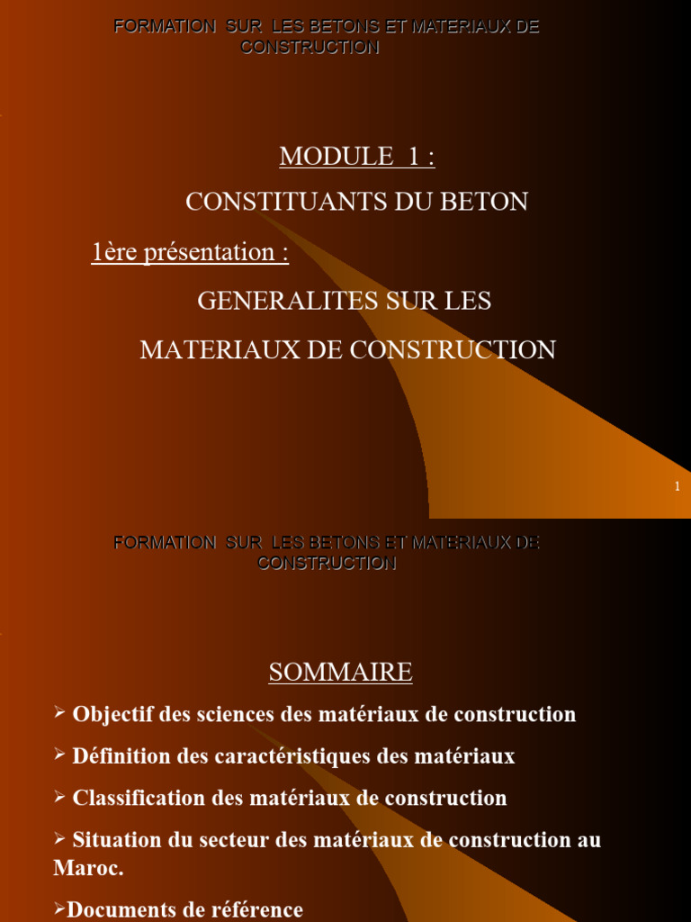 Généralités Sur Les Matériaux de Construction | PDF | Science des matériaux | Béton