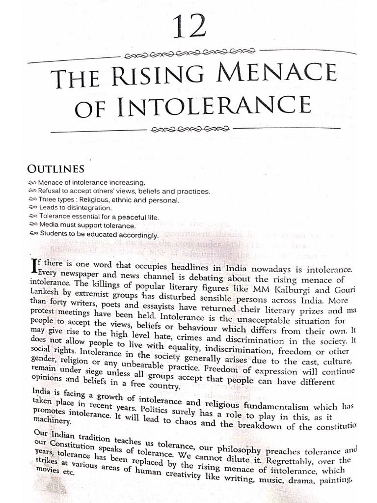 The Rising Minace of Tolerance | PDF
