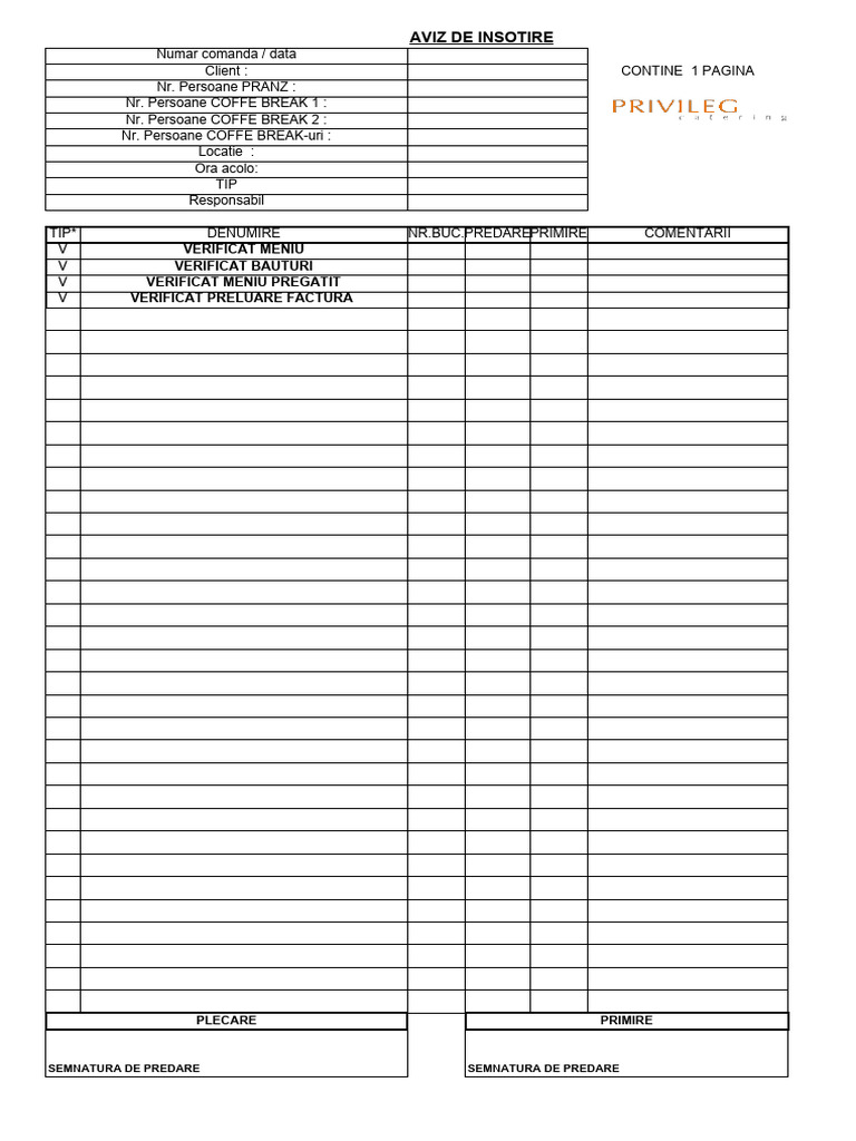 Aviz Expeditie | PDF