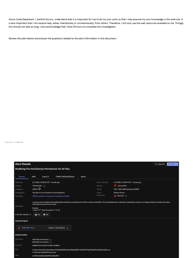 Alert Analysis L1 External | PDF | Malware | Computer File