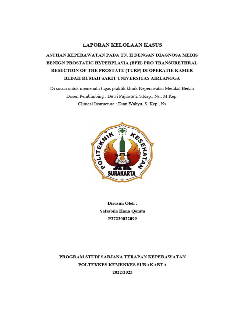 LK Askep BPH Pro Turp | PDF