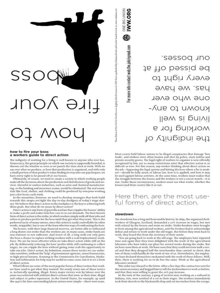 How To Fire Your Boss Leaflet | PDF | Strike Action | Mail