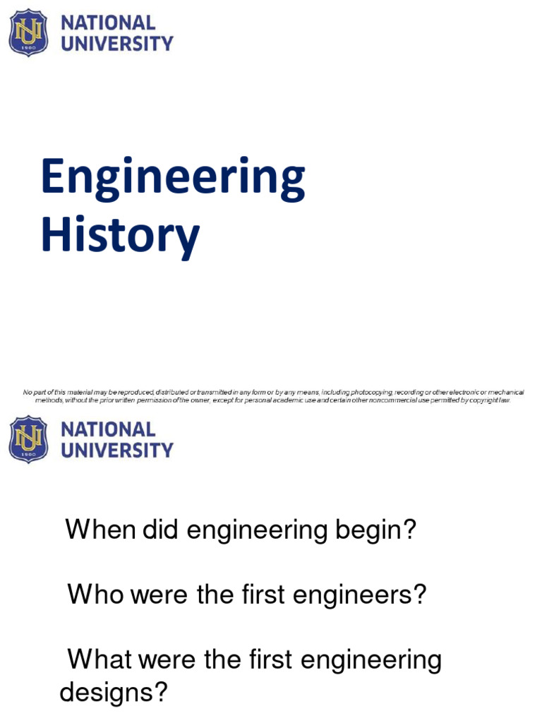 1st Lesson - Engineering History | PDF | Engineering | Science