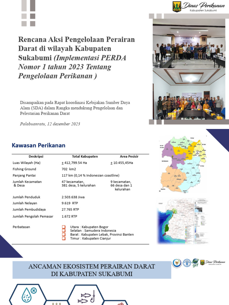 Bahan Paparan Dinas Perikanan - Rakor SDA | PDF