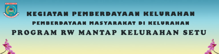 PROGRAM RW MANTAP KELURAHAN SETU Ss | PDF