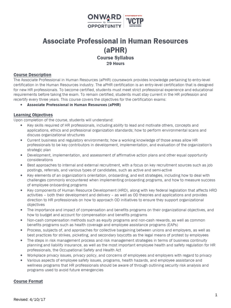 Human Resources aPHR | PDF | Human Resource Management | Employment