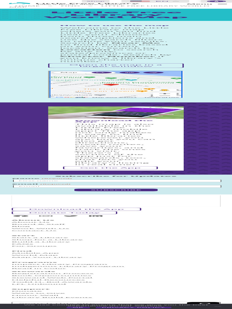 Little Free Library World Map - Little Free Library | PDF | Mobile App ...