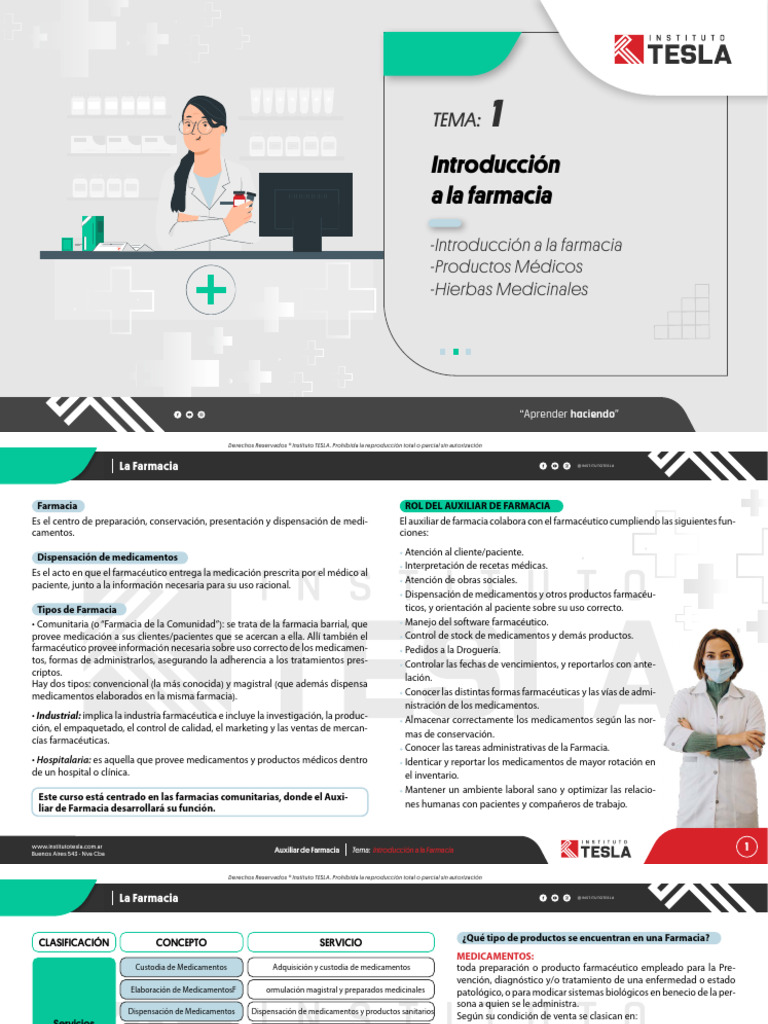 1 - Introducción A La Farmacia | PDF | Farmacéutico | Farmacia