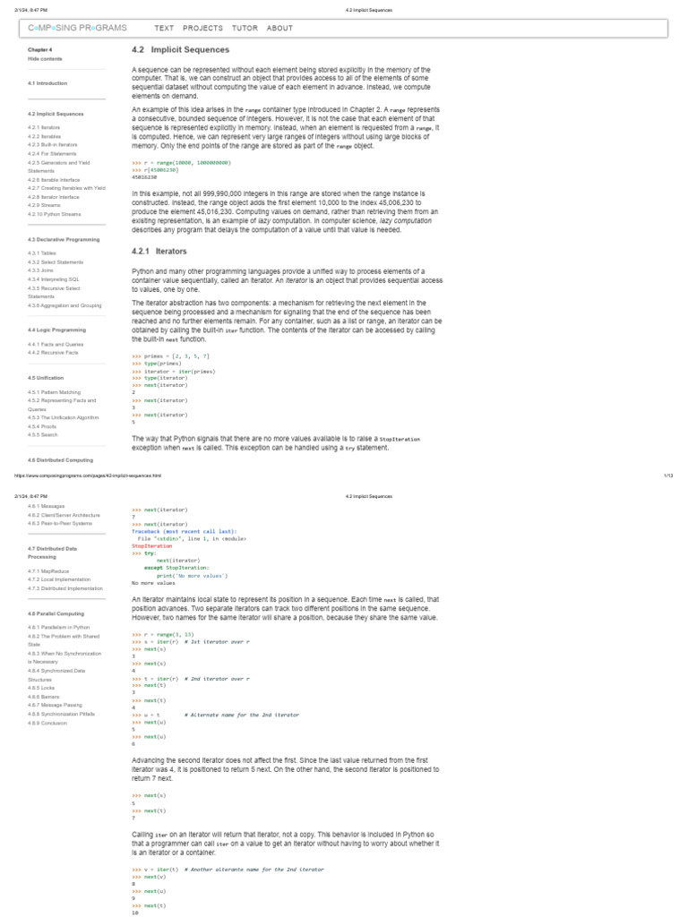 Composing Programs 42 Implicit Sequences Pdf Method Computer Programming Function