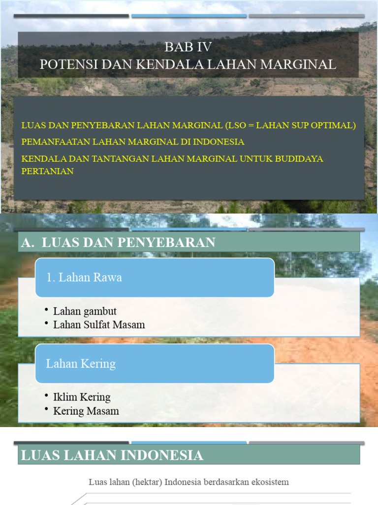 Bab III. Sebaran Lahan Marginal - 1 | PDF