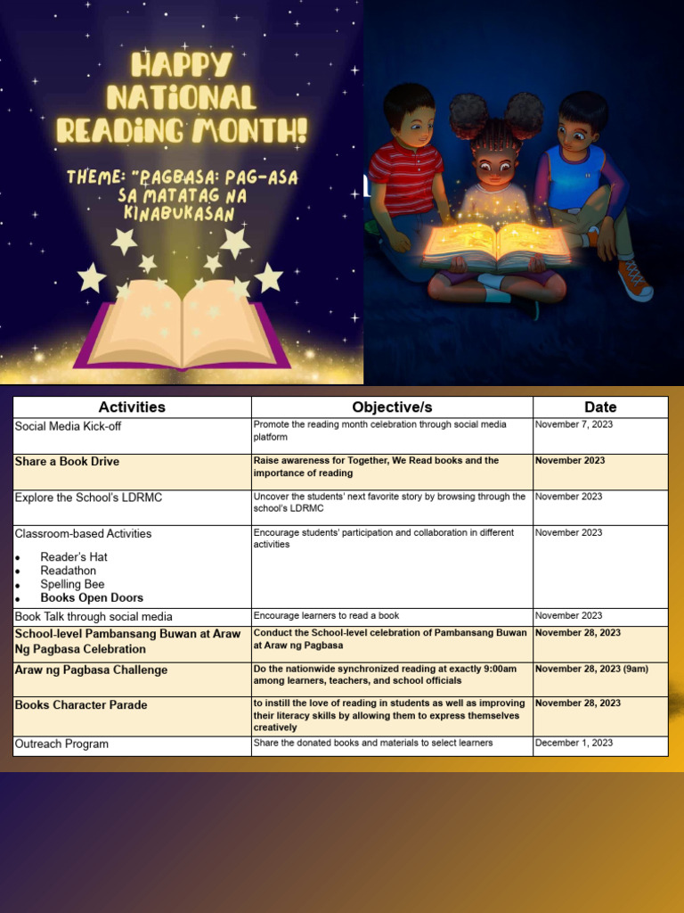 National Reading Month | PDF | Art